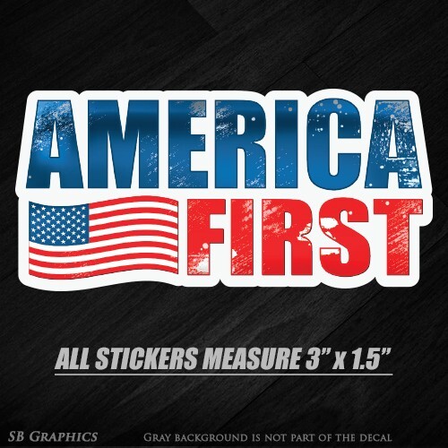 America First Sticker Grunge Decal hard hat Vinyl Car Truck USA phone ...
