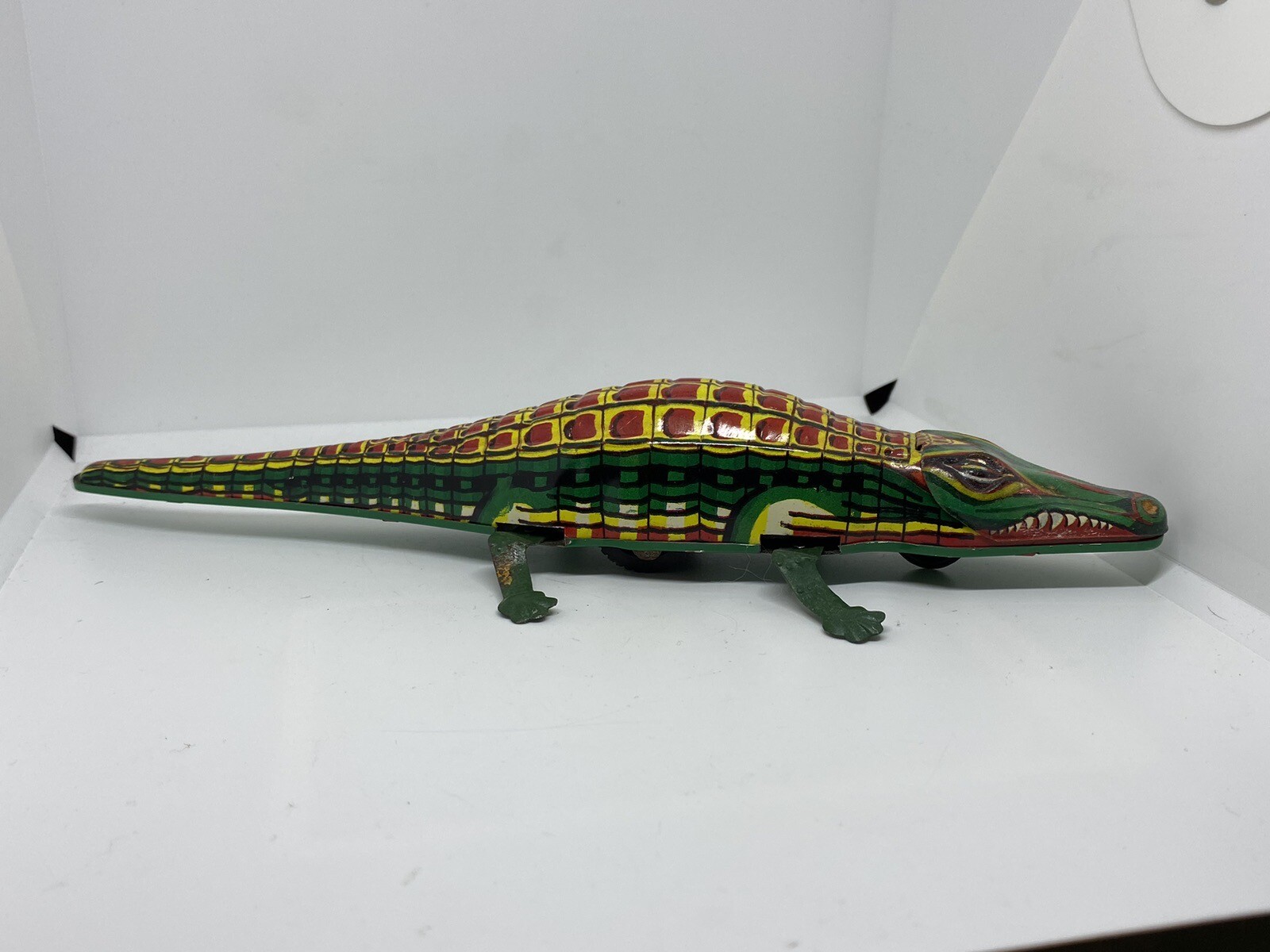 Inertia Crocodile Push Tin Toy Operational | eBay