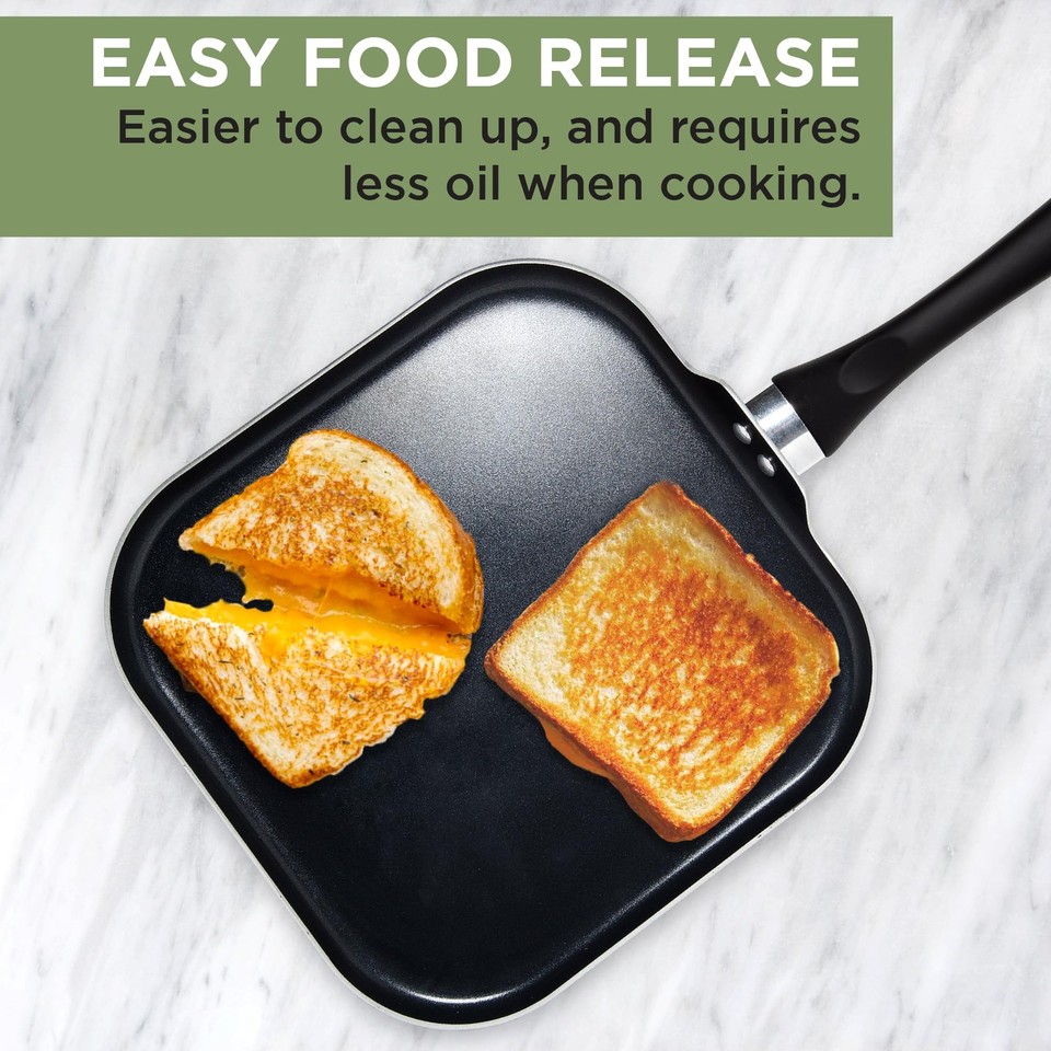 Artistry Nonstick Square Griddle, Easy To Clean, Comfortable Handle ...