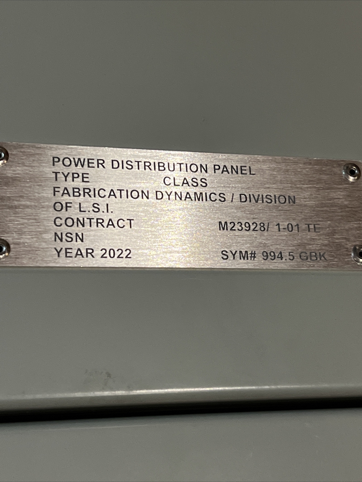 MIL-STD POWER DISTRIBUTION PANEL M23928/ 1-01 TE. SYM#994.5 GBK NEW. | eBay