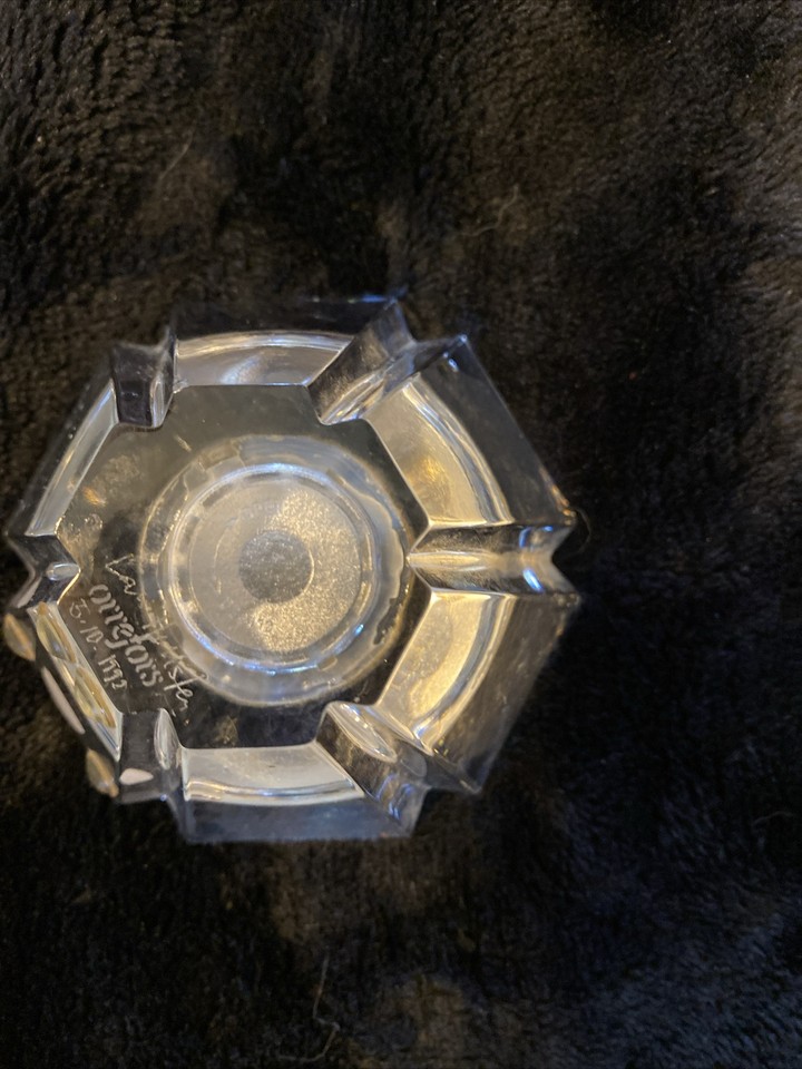 Orrefors Sweden Elegant Crystal Desk Vanity Clock-Arms Work-Needs ...