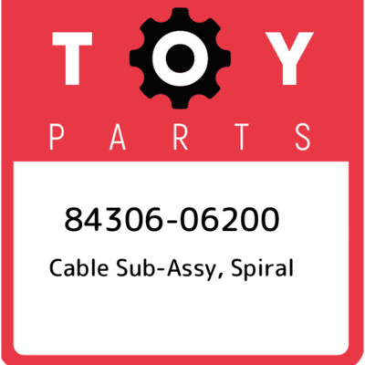 84306-06200 Toyota Cable sub-assy, spiral 8430606200, New Genuine OEM ...