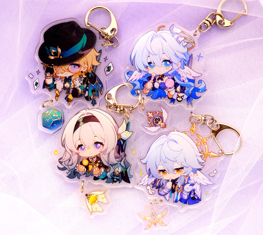 Honkai Star Rail Aventurine Acheron Robin Misha Sunday Firefly Keychain ...