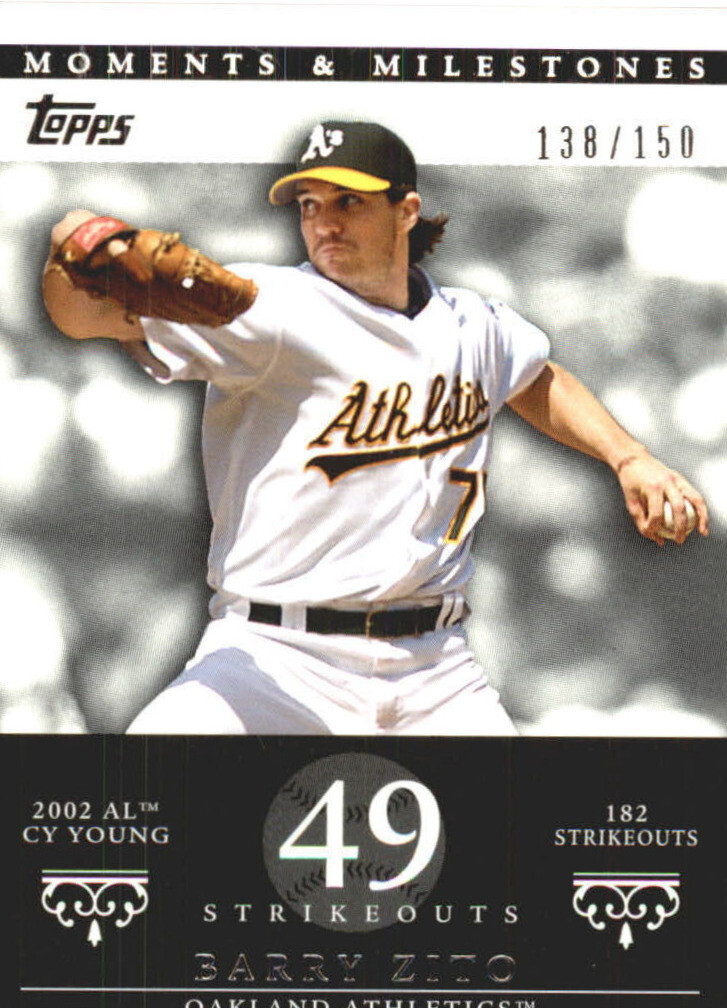 2007 Topps Moments & Milestones - 2002 AL Cy Young - 182 Strikeouts #49 ...