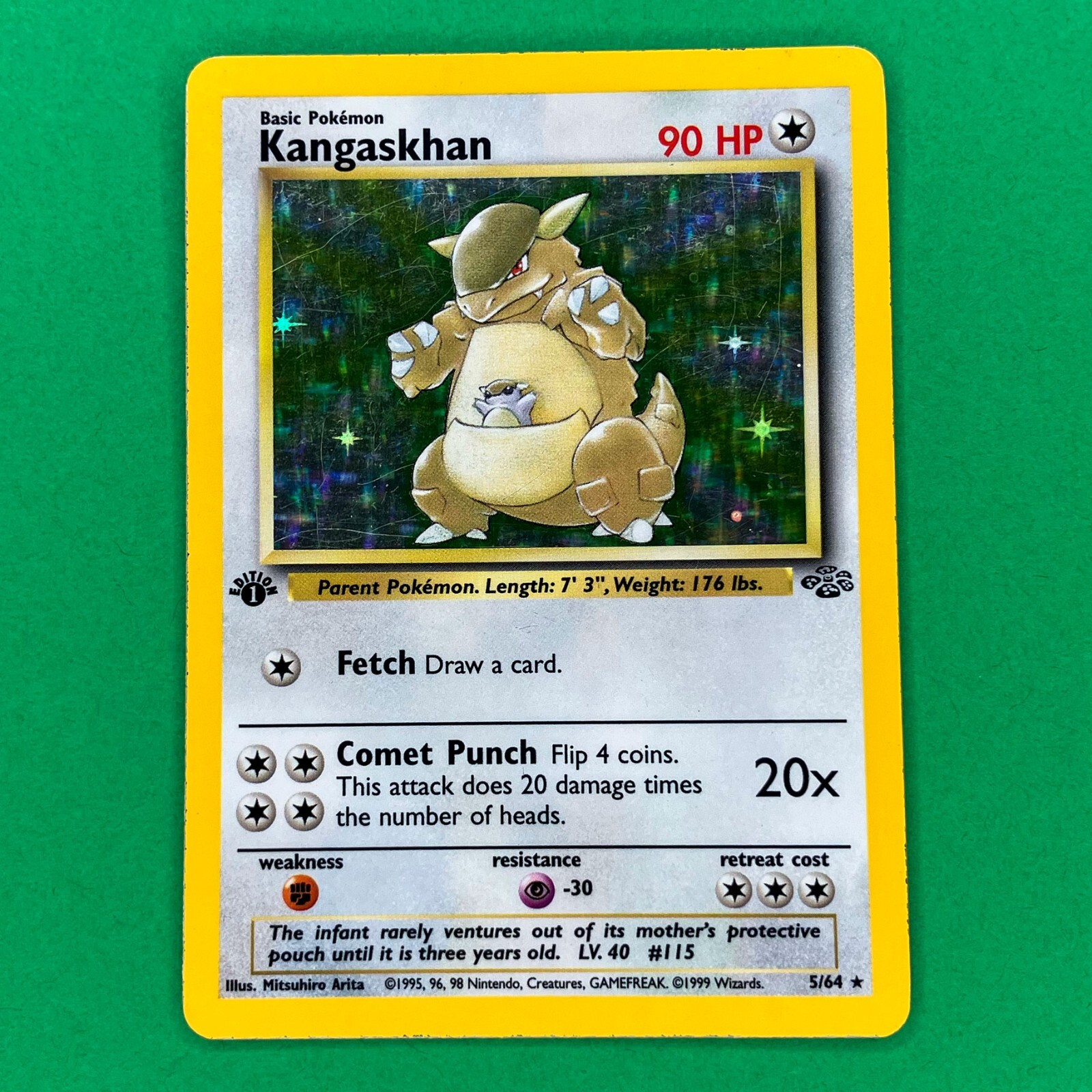 Pokemon Jungle Set Kangaskhan 1st Edition Holo 5/64 Rare | eBay
