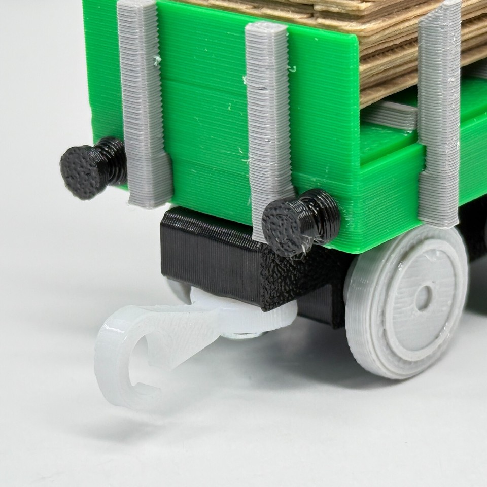 Trackmaster 2 Custom Made Flat Freight Cargo Train Green - Thomas ...