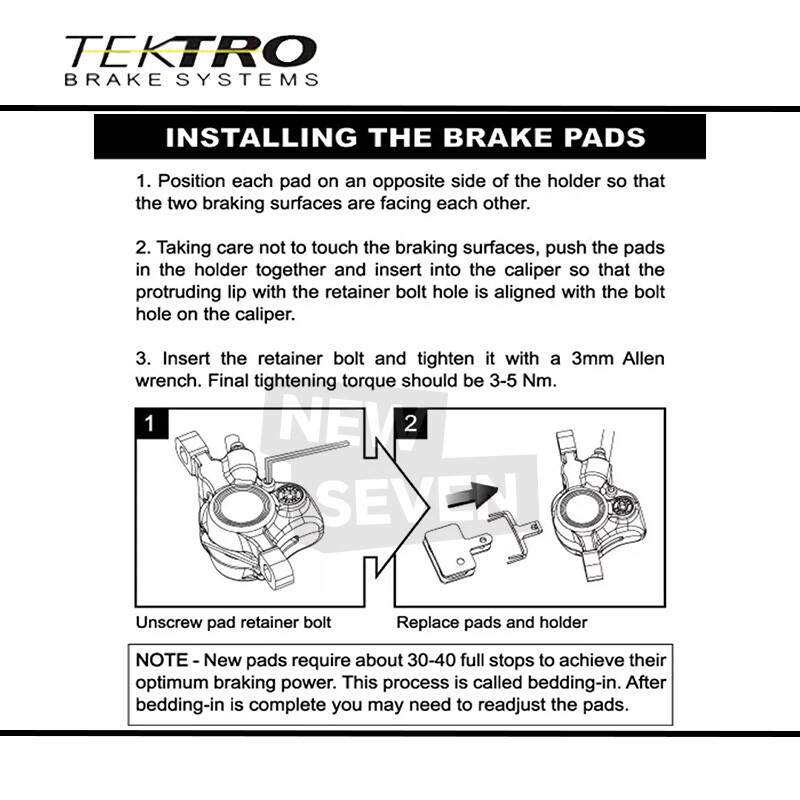Tektro 1/2pairs E10.11 Resin Disc Brake Pads Low Noise W/ Spring Auriga ...
