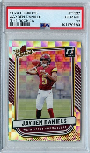 2024 Panini Donruss Jayden Daniels THE ROOKIES RC #37 PSA 10 GEM MINT ...