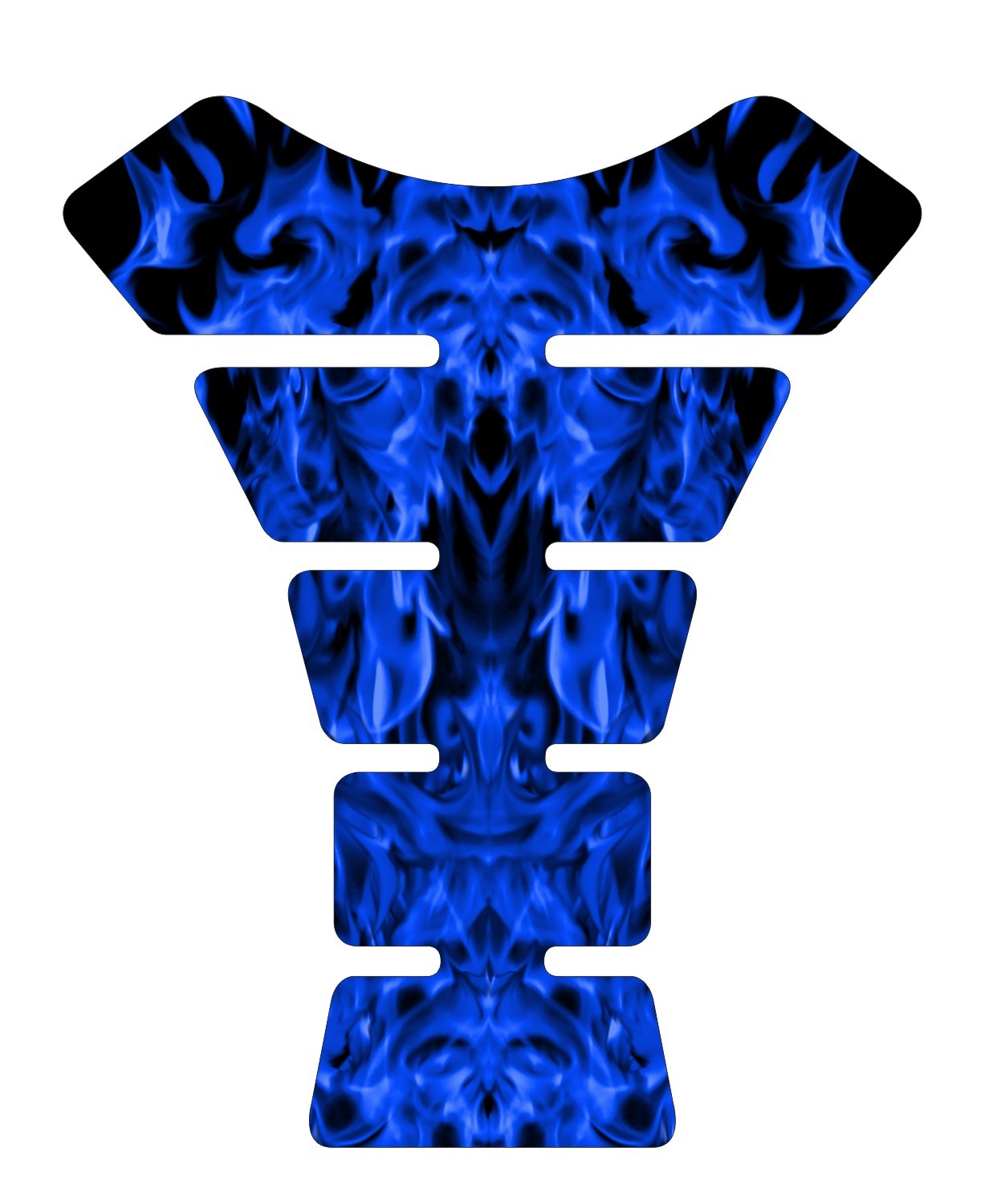 Fire Blue 3D Gel Motorcycle sportbike Gas Tank Pad tankpad Protector ...