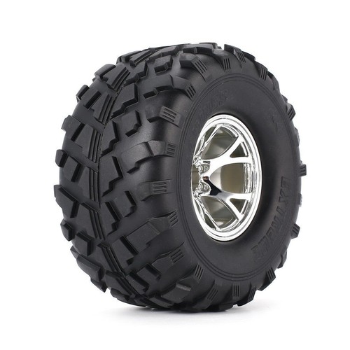 4pcs Wheels & Tires Set 1/10 Rc Monster Truck For Traxxas Stampede ...