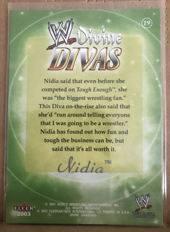 Nidia 2003 Fleer WWE Divine Divas Card #19 | eBay