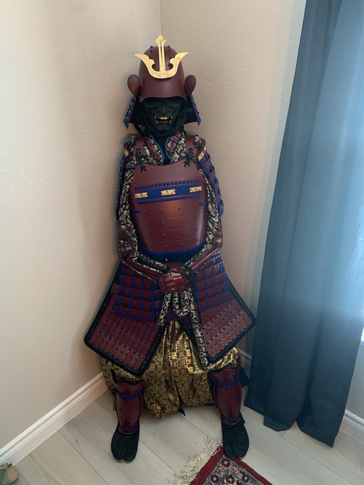 Iron & Silk Japanese Phoenix red & blue Samurai Armor wearable Suit | eBay