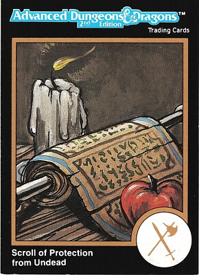 1992 Dungeons & Dragons 2nd Edition Scroll of Protection from Undead ...