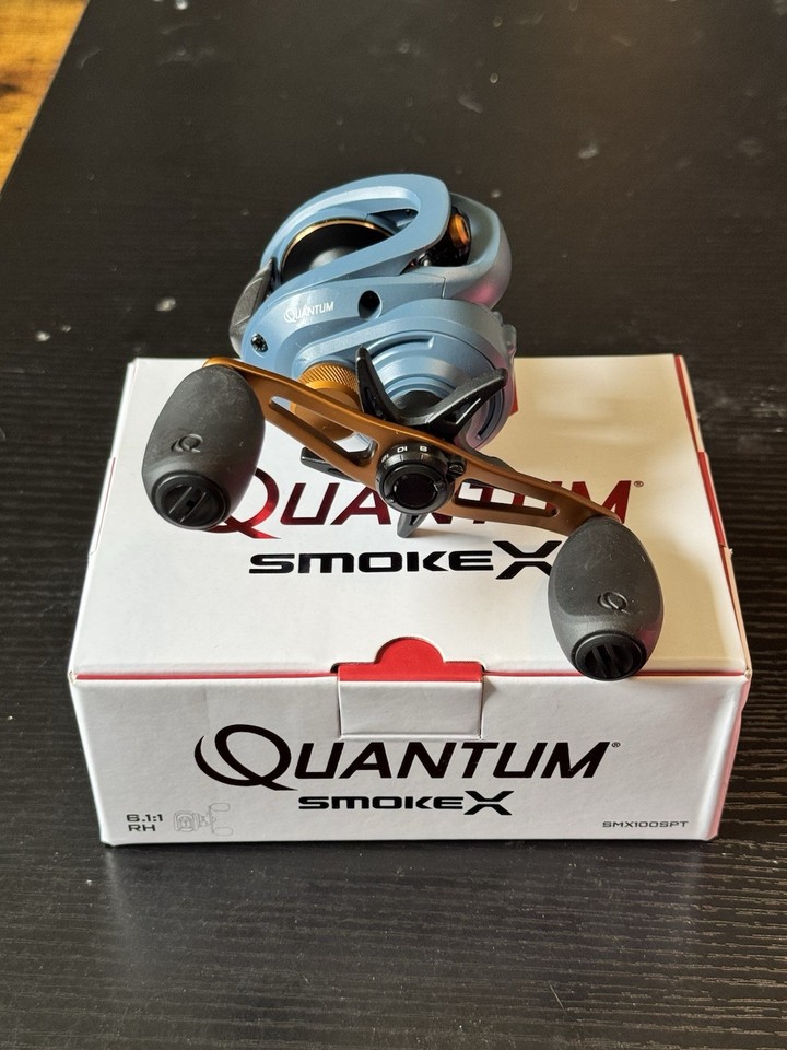 Quantum Smoke X Casting Reel RH. 6.1:1 9 + 1 Bearings 25lb Max Drag | eBay