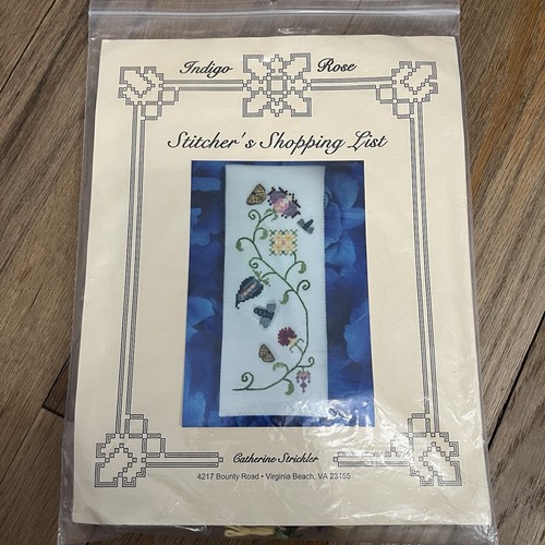 Indigo Rose Stitcher's Shopping List Counted Cross Stitch Kit *READ* | eBay