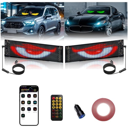 2PCS LED Eyes for Car Windshield, 13.7"x4" Devil Eyes Light for Cars ...