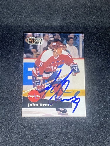 John Druce 1991-92 Pro Set #251 Washington Capitals Signed Auto ...