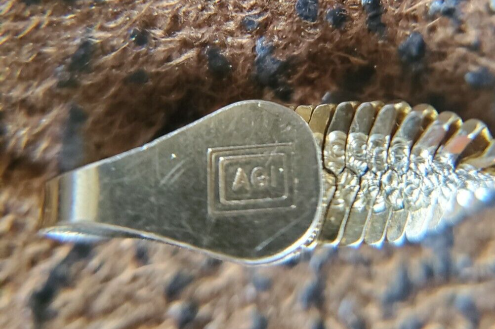 vintage jewelry AGI Italy 925 sterling silver vermeil bracelet 8 in | eBay