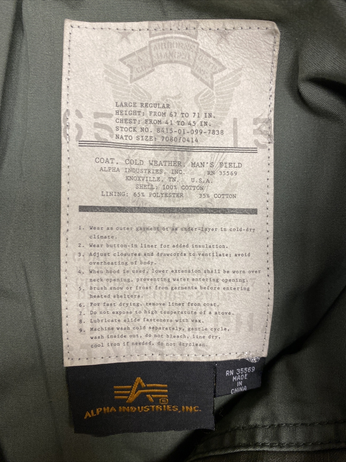 Alpha Industries 50th Anniversary Limited M-65 Olive … - Gem