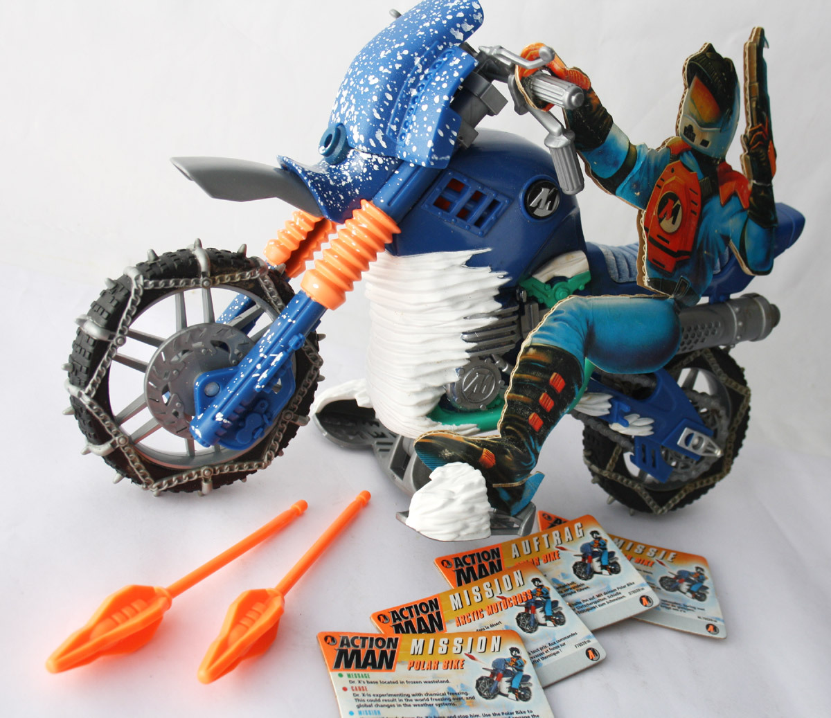 RARE 1999 ACTION MAN POLAR BIKE EUROPEAN HASBRO NEW OUT OF DAMAGED BOX ...