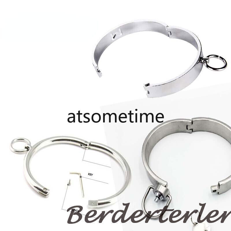 Newest Stainless Steel Metal Neck Collar Restraint Slaves Role Play ...