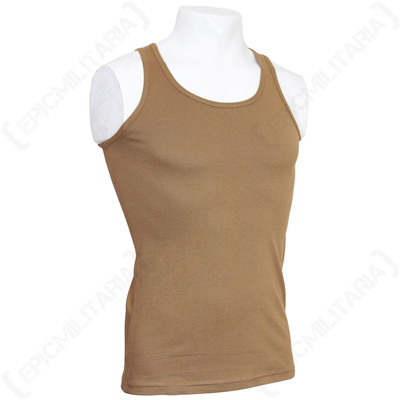 COYOTE TANK TOP - Military Army Combat Cotton Mens Vest Sleeveless All ...