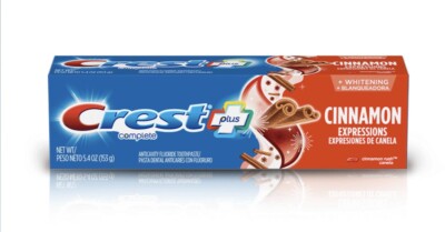 Crest Plus Complete Whitening Fluoride Toothpaste, Cinnamon Rush, 5.4oz ...
