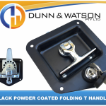 Black Recessed Stainless Folding T Lock / Handle Trailer Caravan ...