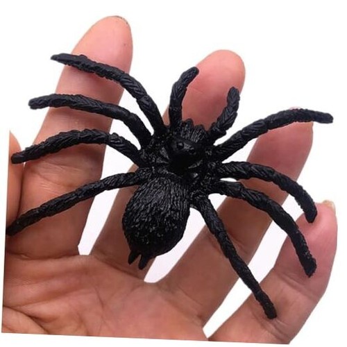 Cooplay 6pcs Fake Big Spiders Black Plastic Mock Reptile Insects Joke ...