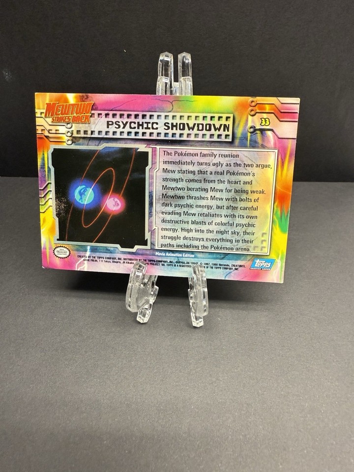 PSYCHIC SHOWDOWN #33 Topps Pokemon Card Mewtwo Strikes Back Blue Logo ...