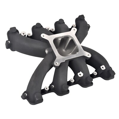 Black Aluminum Single Plane Carb Intake Manifold For GM LS LS3/L92 300 ...