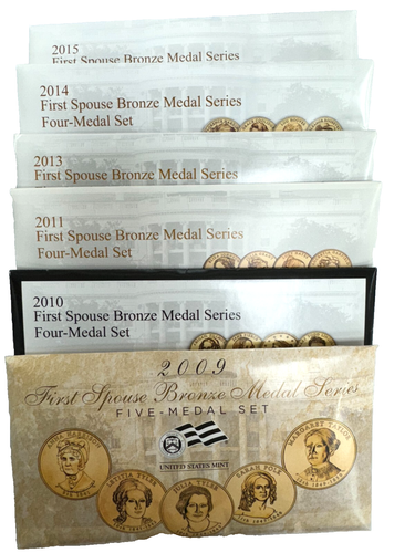 2009 2010 2011 2013 2014 2015 First Spouse Bronze Medal Series Set US ...