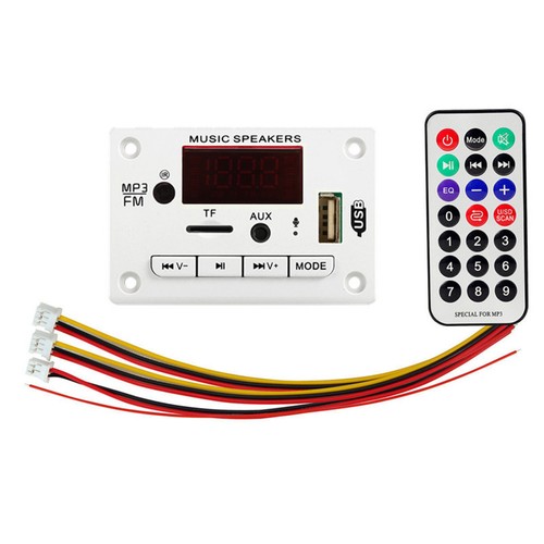 12V Audio MP3 Decoder Board Wireless Car USB TF Card Slot FM Bluetooth ...