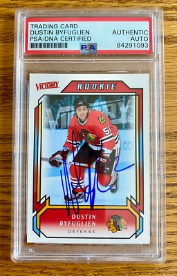 Dustin Byfuglien 2006-07 Upper Deck Victory #203 Signed Rookie Card ...