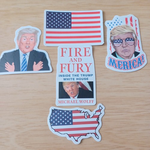 Stickers Lot Of 5 Political Donald Trump Merica Red White And Blue | eBay