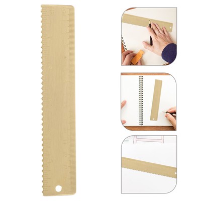 Scale Ruler Metal Ruler Students Painting Ruler Brass Straight Ruler ...