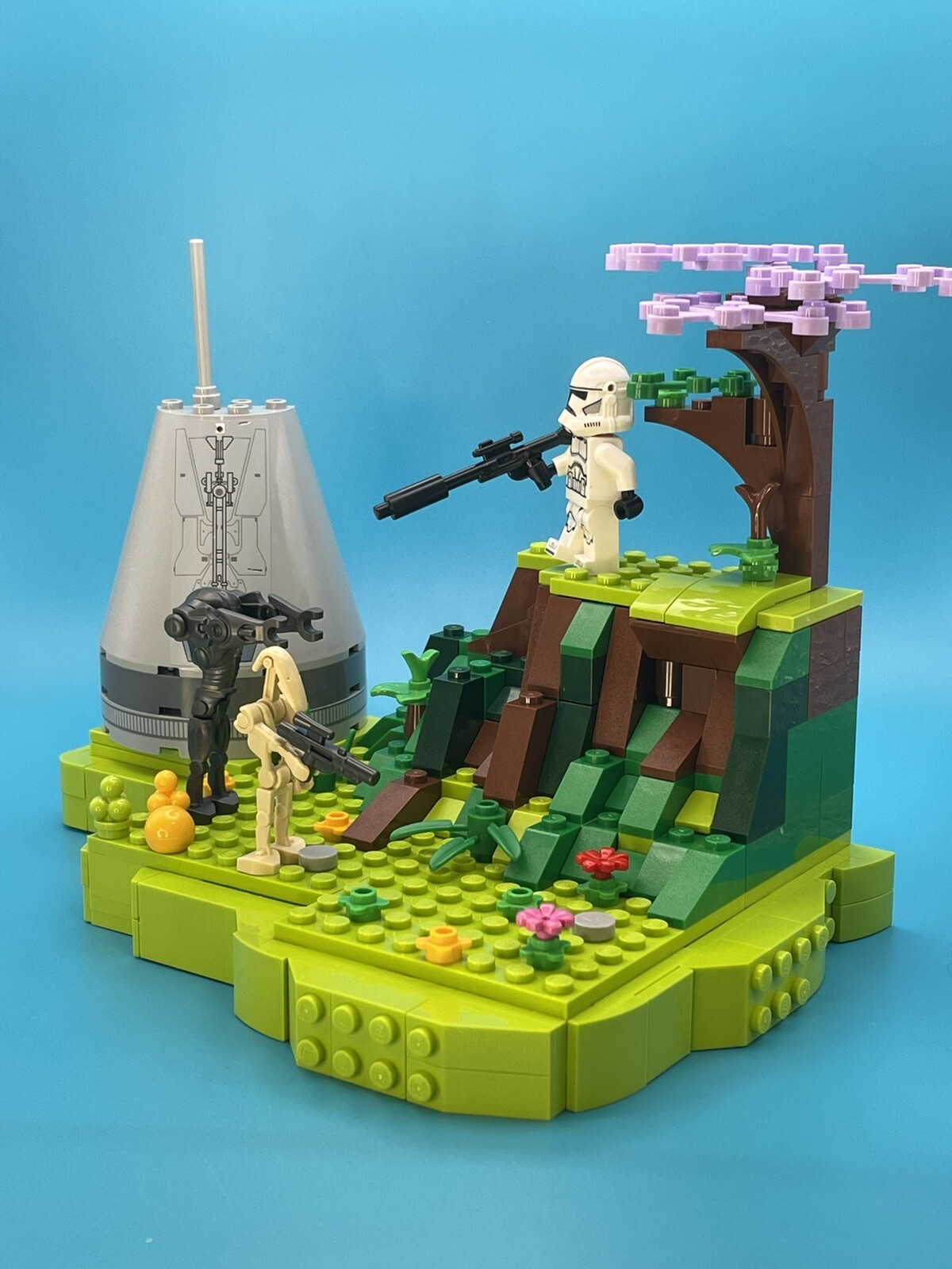 Lego Star Wars Clone Wars Battle Ambush Build MOC Diorama With Figures ...