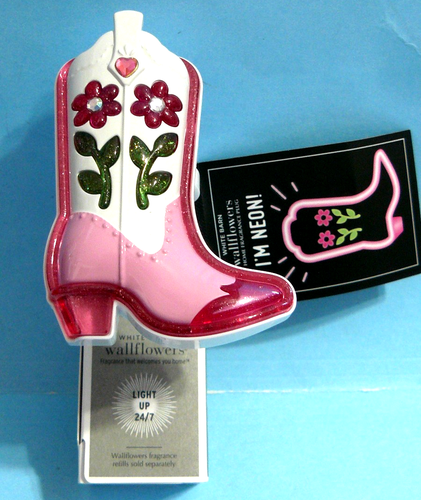 Bath & Body Works Wallflower "NEON PINK LIGHT-UP 24/7 COWGIRL BOOT ...
