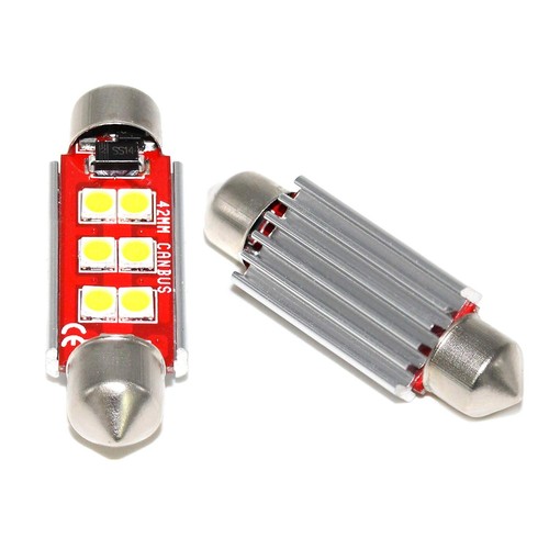 Super Bright 500 Lumens 578 LED Bulb 3030 6-SMD Festoon 41mm 42mm 211-2 ...