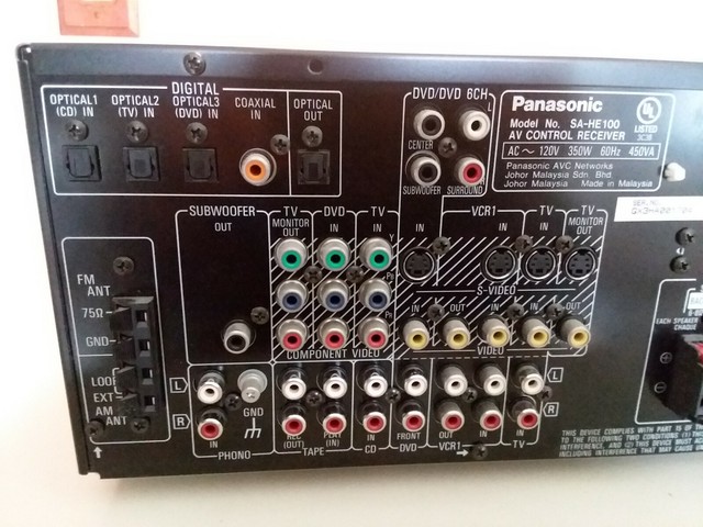 Panasonic SA HE100 6.1 Channel 600 Watt Receiver for sale online | eBay