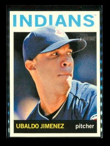 2013 TOPPS HERITAGE Baseball Trading Card #293 UBALDO JIMENEZ Cleveland ...