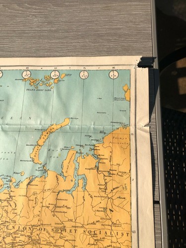 WWII Giant War Map of the World 41" x 27" by Geographia Map Co ...