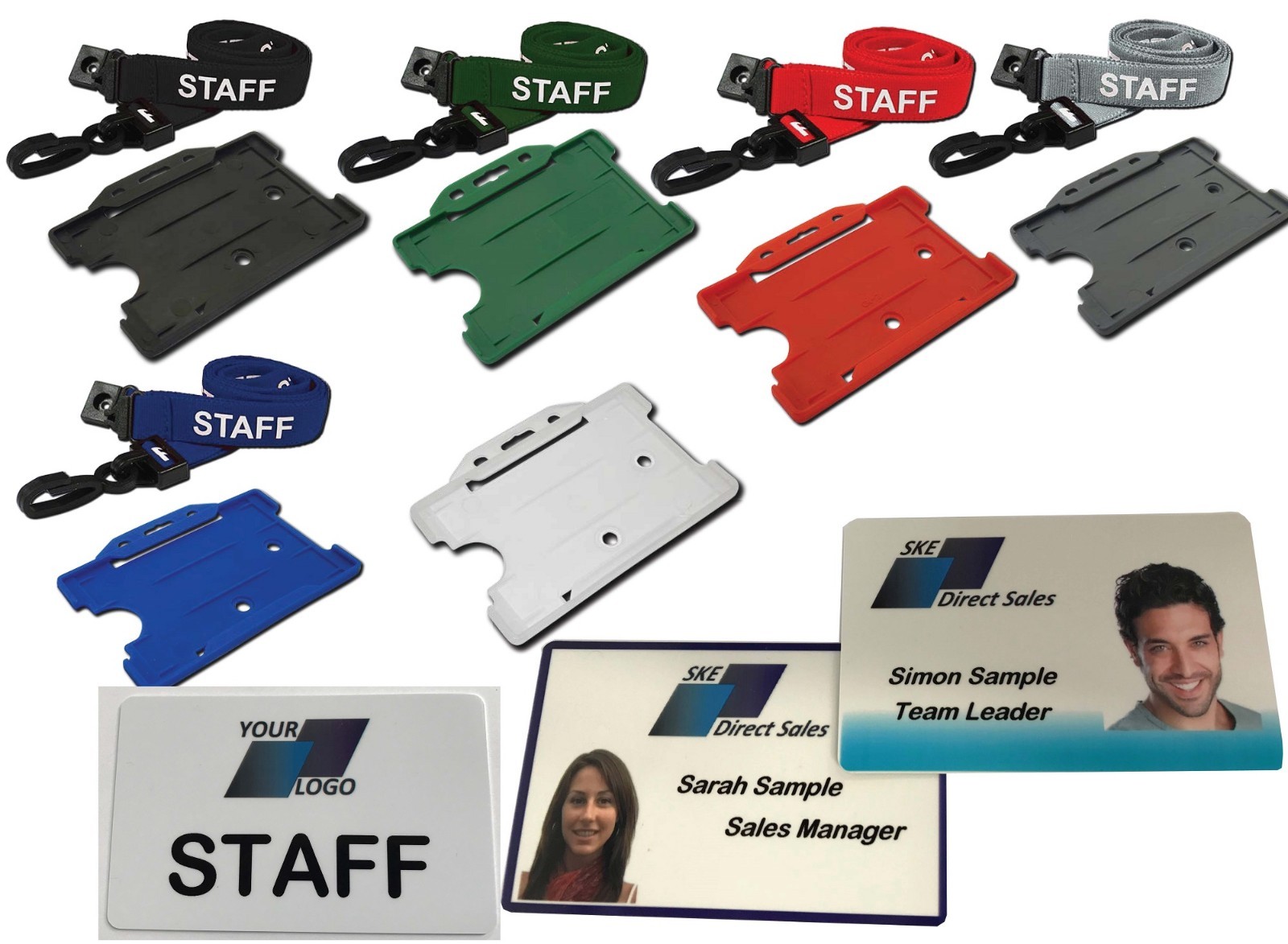 STAFF Print Neck Strap Lanyard, Holder With CUSTOM Printed Plastic ...