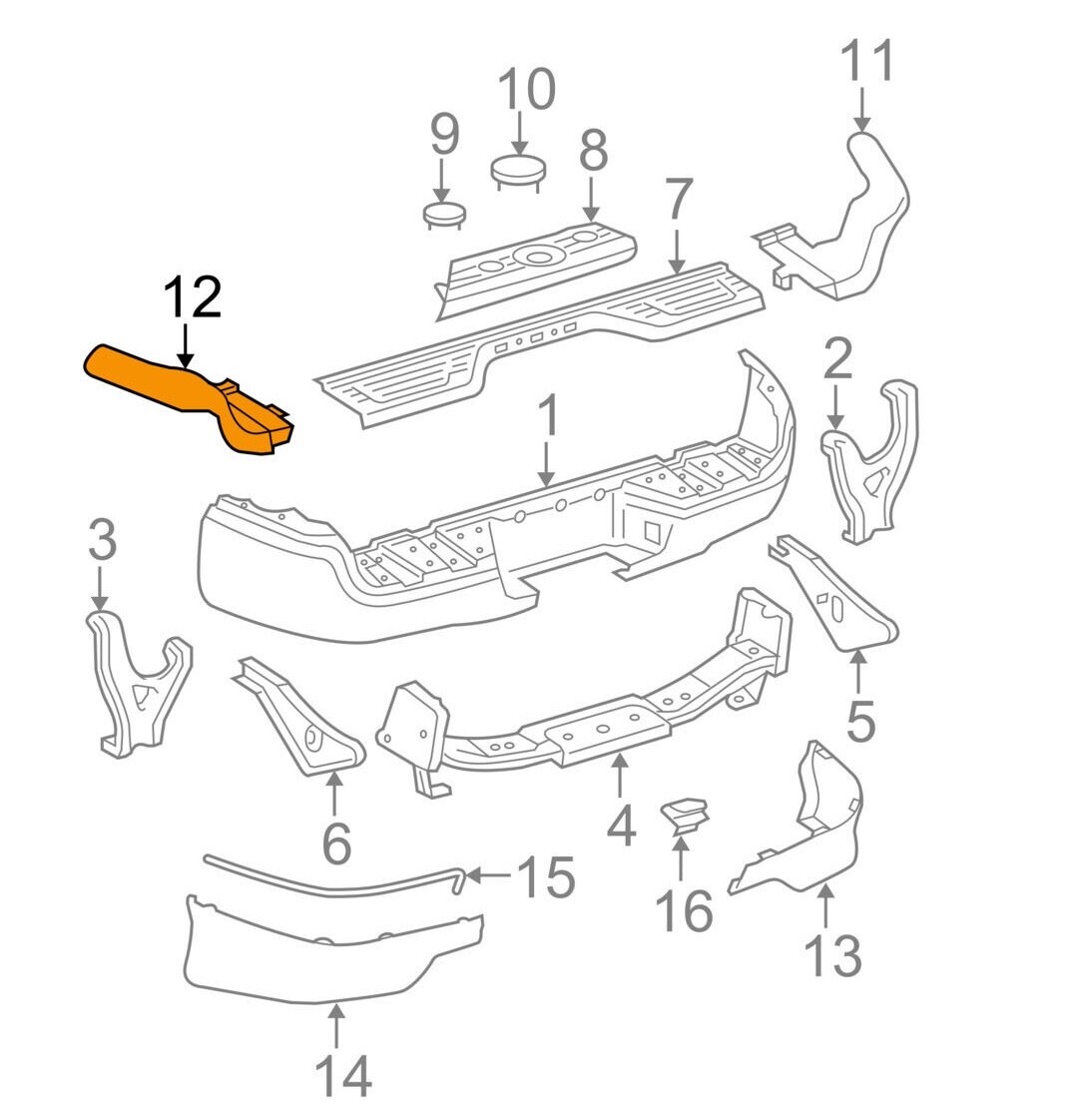 For Toyota Genuine Bumper Extension Rear Left 5216404021 | eBay