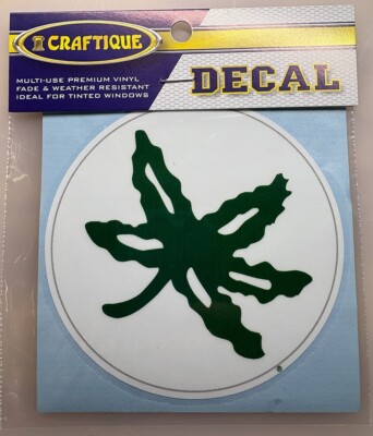Ohio State Buckeyes BUCKEYE LEAF Vinyl Decal 4" Car Window Sticker