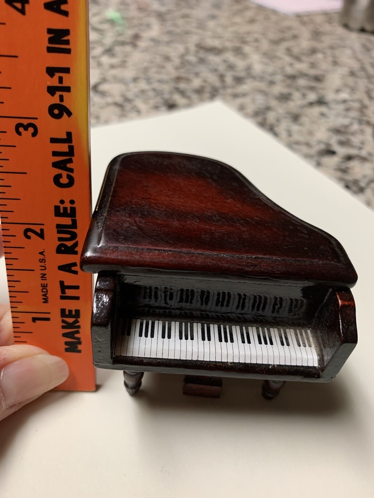 Vintage mini baby grand piano for doll house furniture with bench | eBay