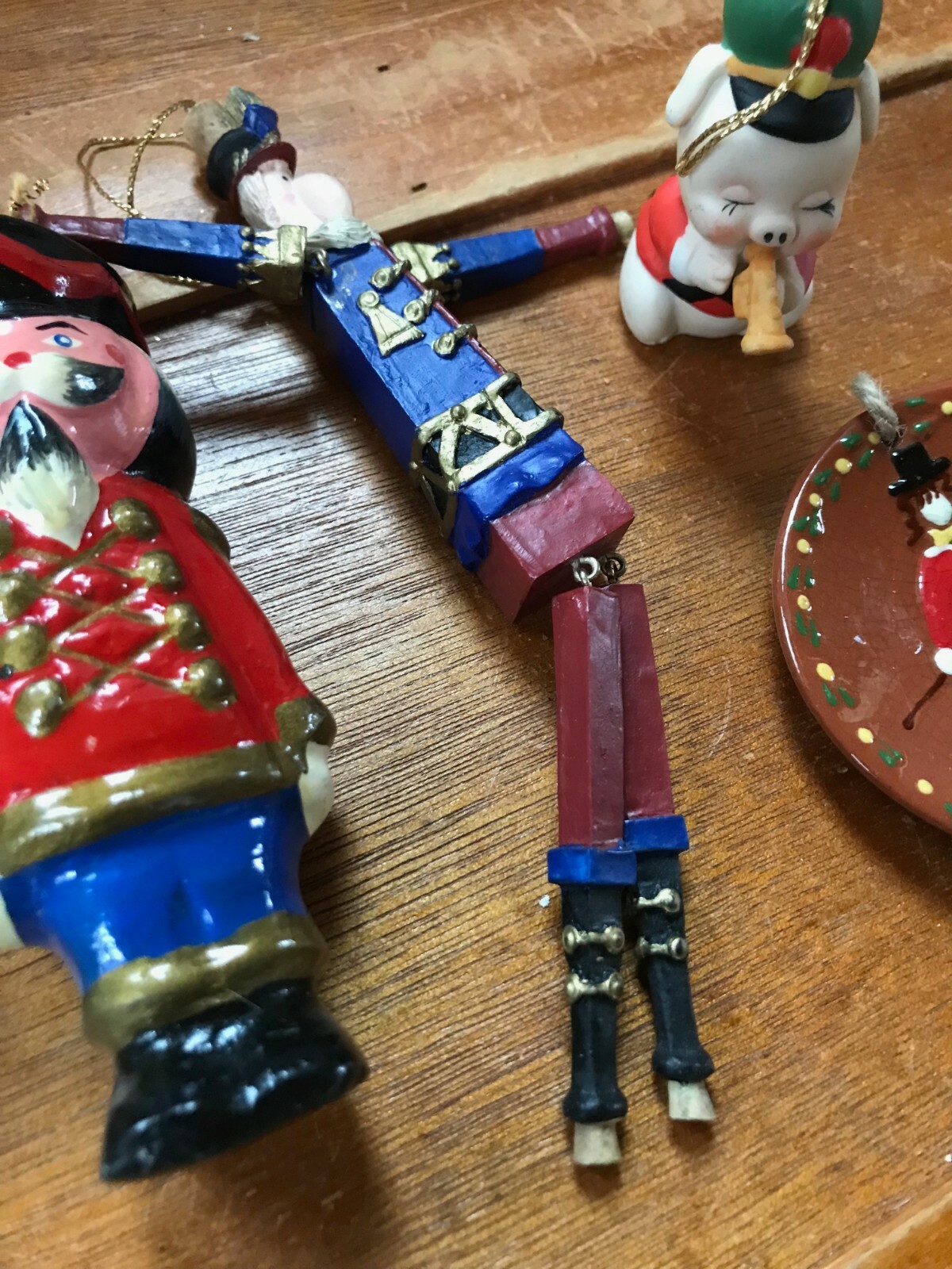 Lot of 5 Handmade Clothespin Nutcracker Resin Soldier Christmas Tree ...