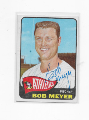 1965 Topps Bob Meyer Autographed Card Kansas City Athletics TC786 | eBay