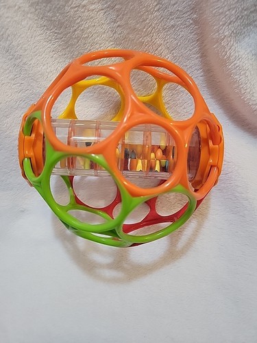 Oball Red Green Orange Rollin Rainstick Rattle Ball P56 | eBay