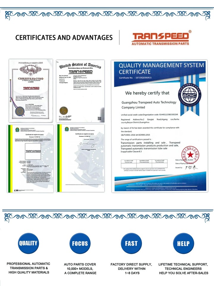 TRANSPEED 0DE Automatic Transmission Valve Body Hard Parts TCU TCM For ...